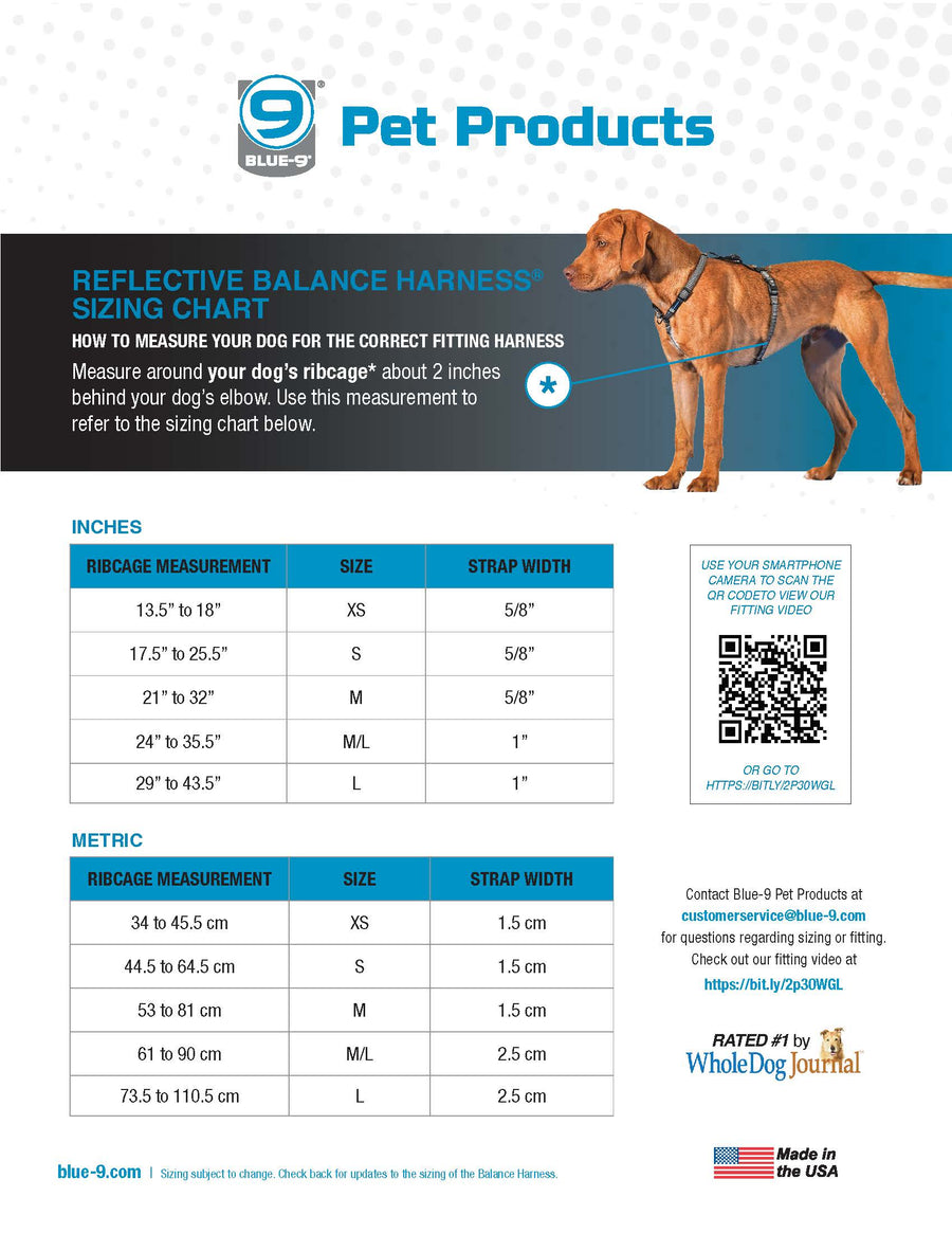 Reflective Balance Harness® | Award Winning Dog Training Harness – Blue ...