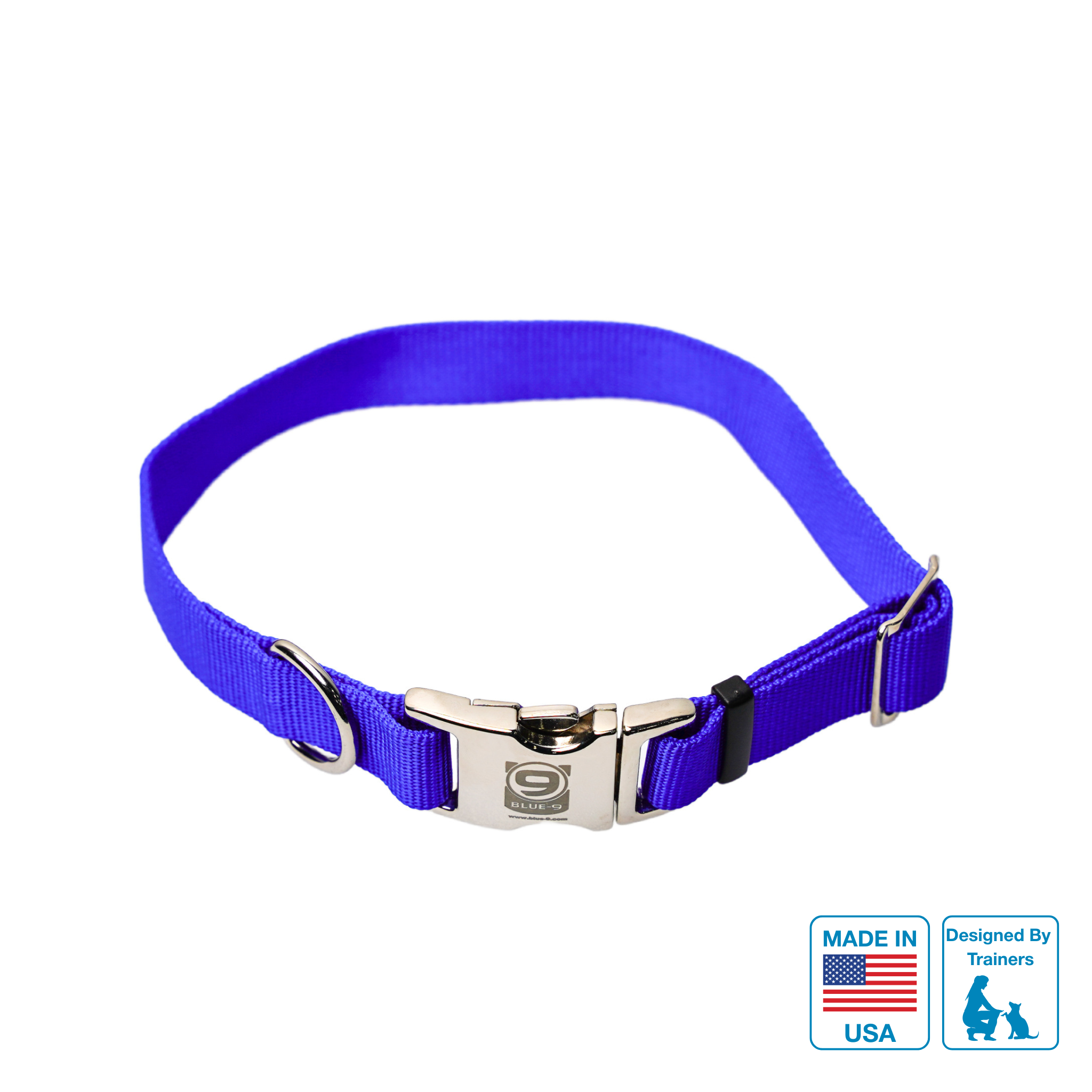 SECURE Pro Dog Collar | A Premium Chrome Dog Training Collar – Blue-9 ...