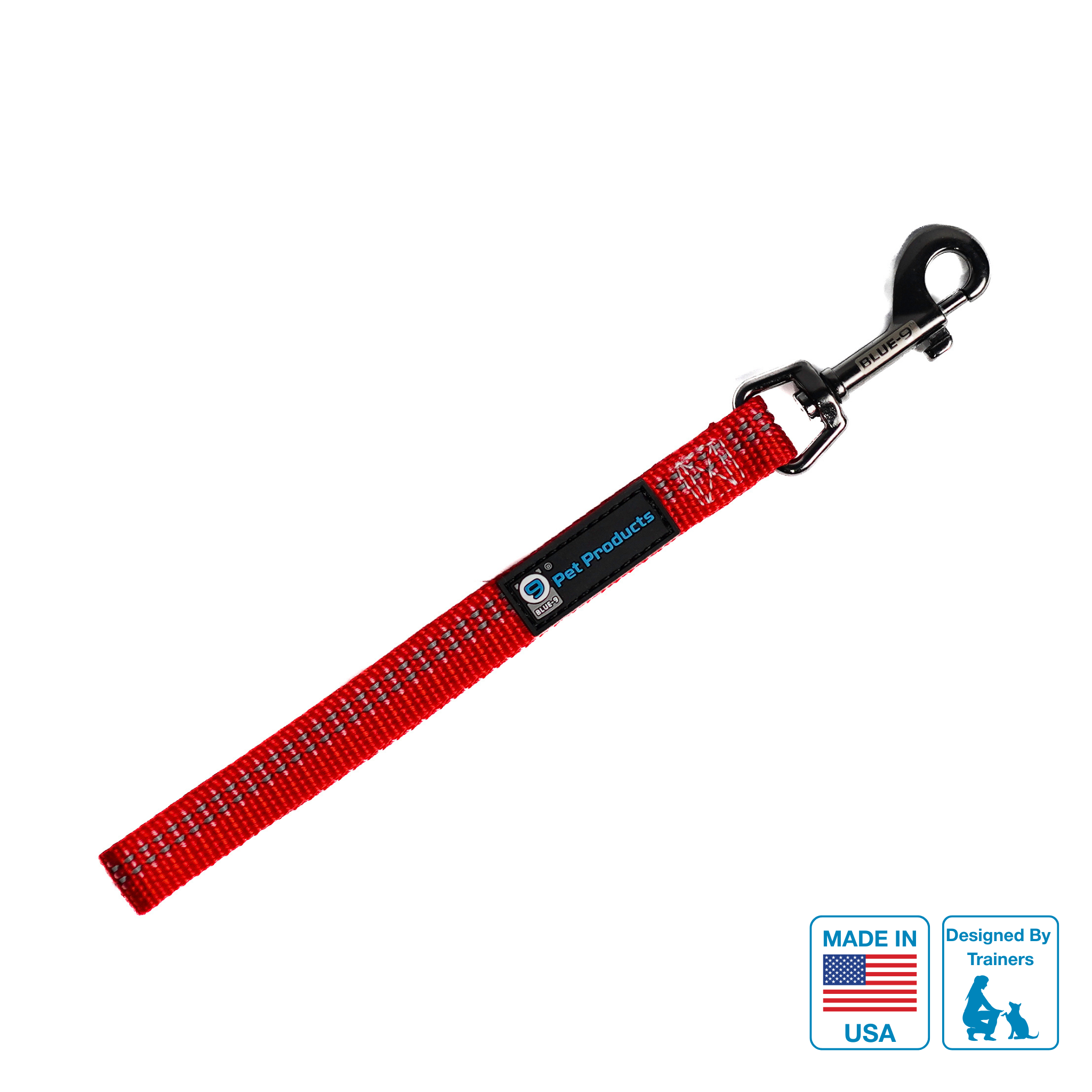 Reflective LEAD Tab Leash | 9-inch Dog Training Leash for Low Light ...